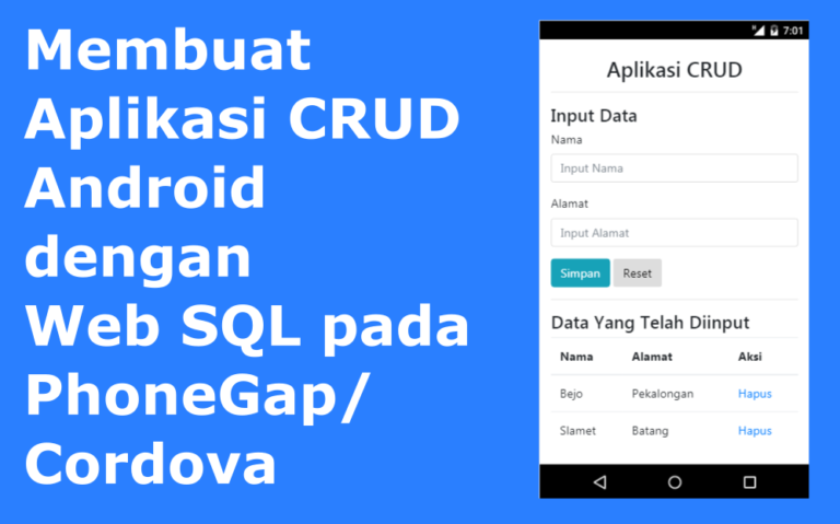 Aplikasi CRUD Android - PhoneGap/Cordova #1 - Dosen Programming